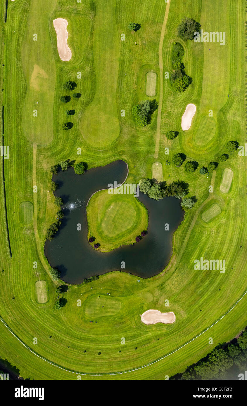 Aerial view, golf course, Golfclub Mülheim an der Ruhr Raffelberg ...