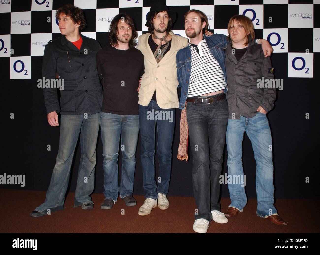 O2 Music Wireless Festival - Hyde Park. Kasabian backstage Stock Photo ...