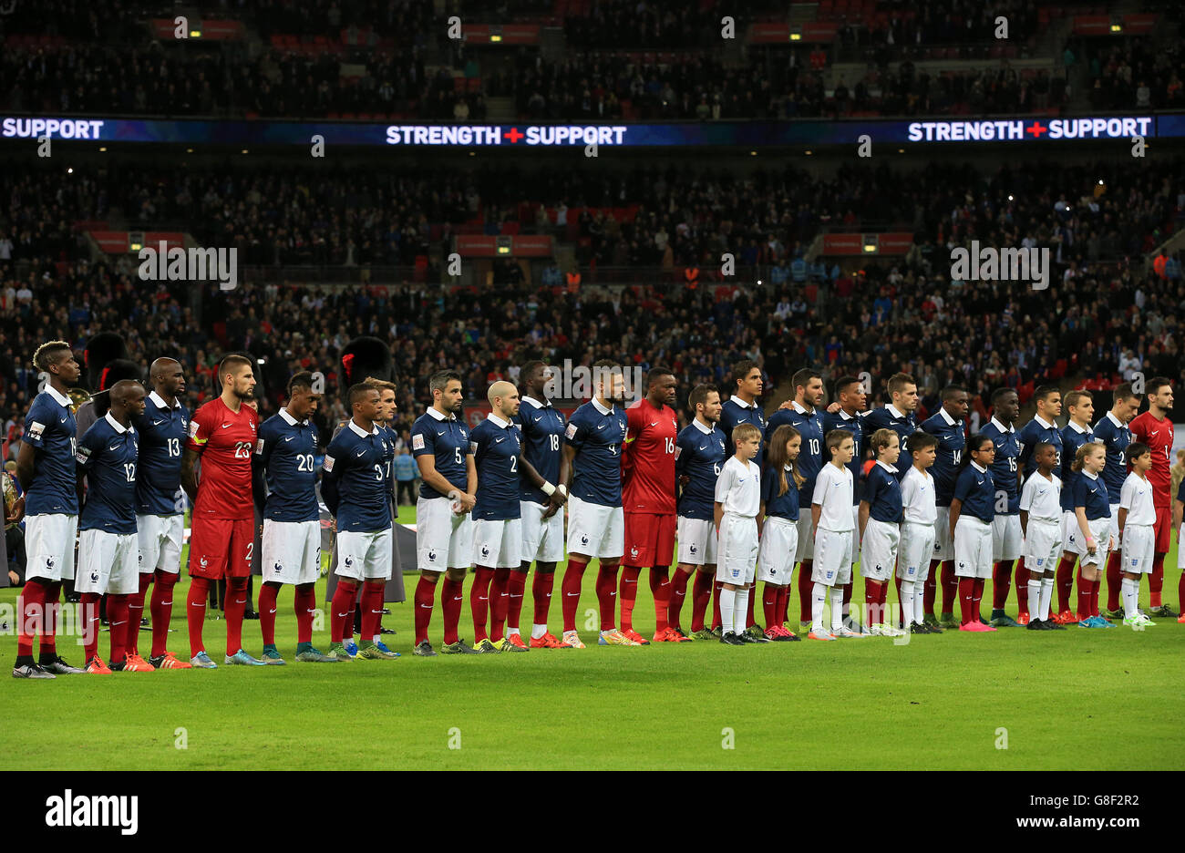 France players line up before the international friendly match at ...