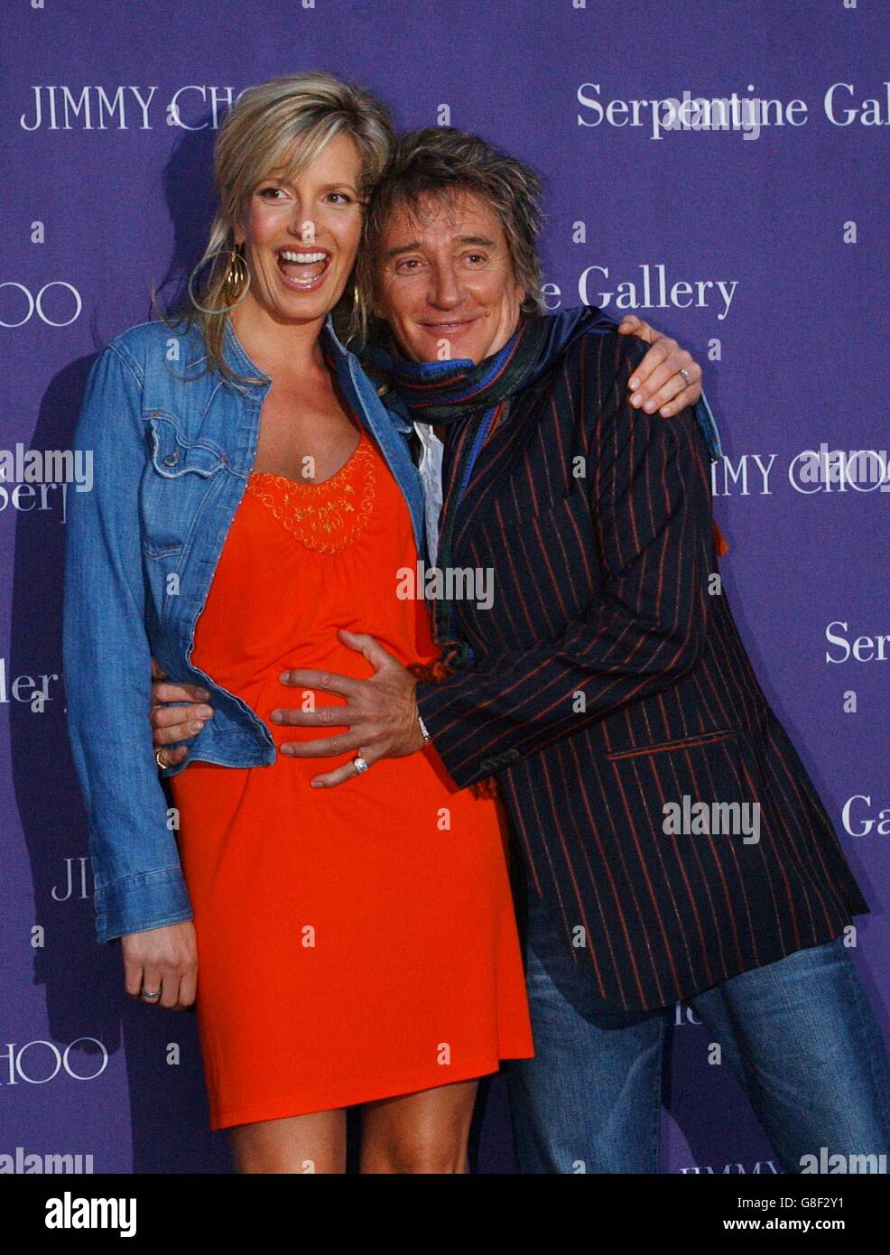 Rod Stewart and his pregnant girlfriend Penny Lancaster Stock Photo - Alamy