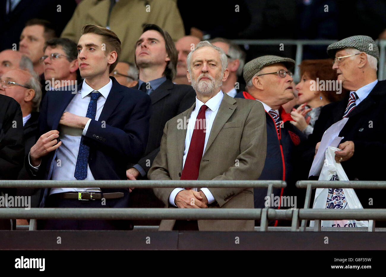 Labour Leader Jeremy Corbyn in the stands during the international ...