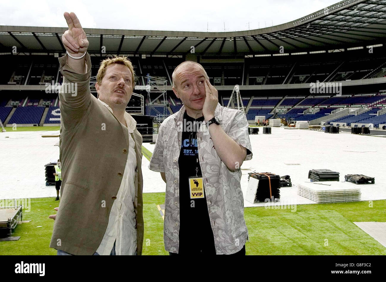 Live 8 concert the final push murrayfield stadium hi-res stock ...