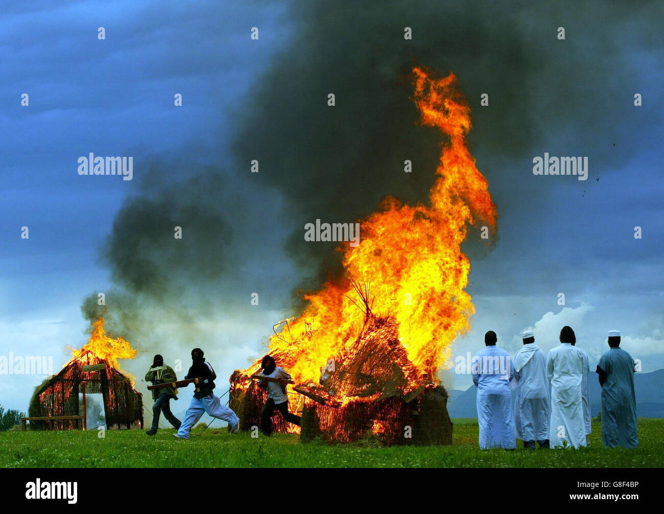 Burning huts hi-res stock photography and images - Alamy
