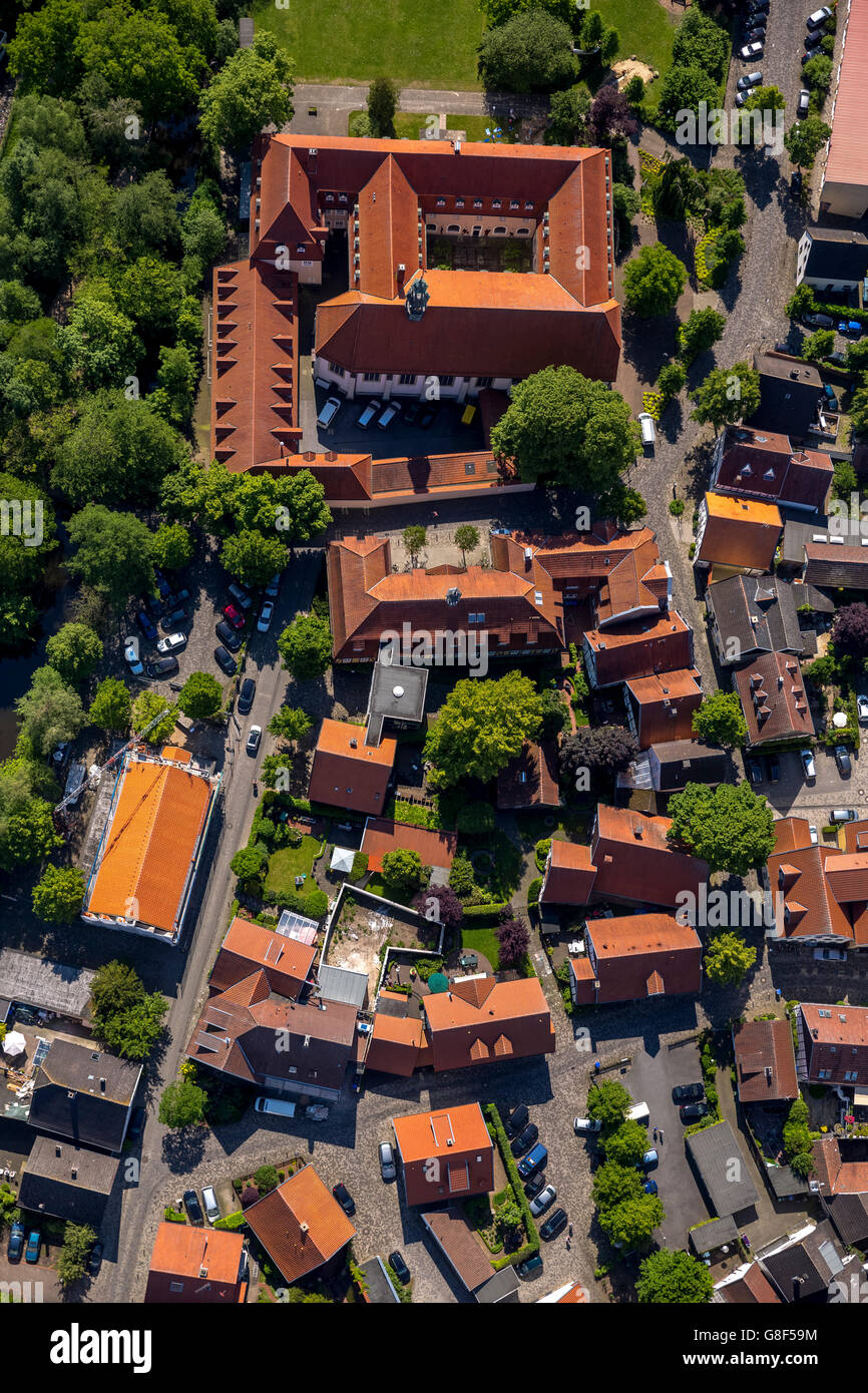 Aerial, Old Progymnasium, a Franciscan monastery with garden, Rietberg ...