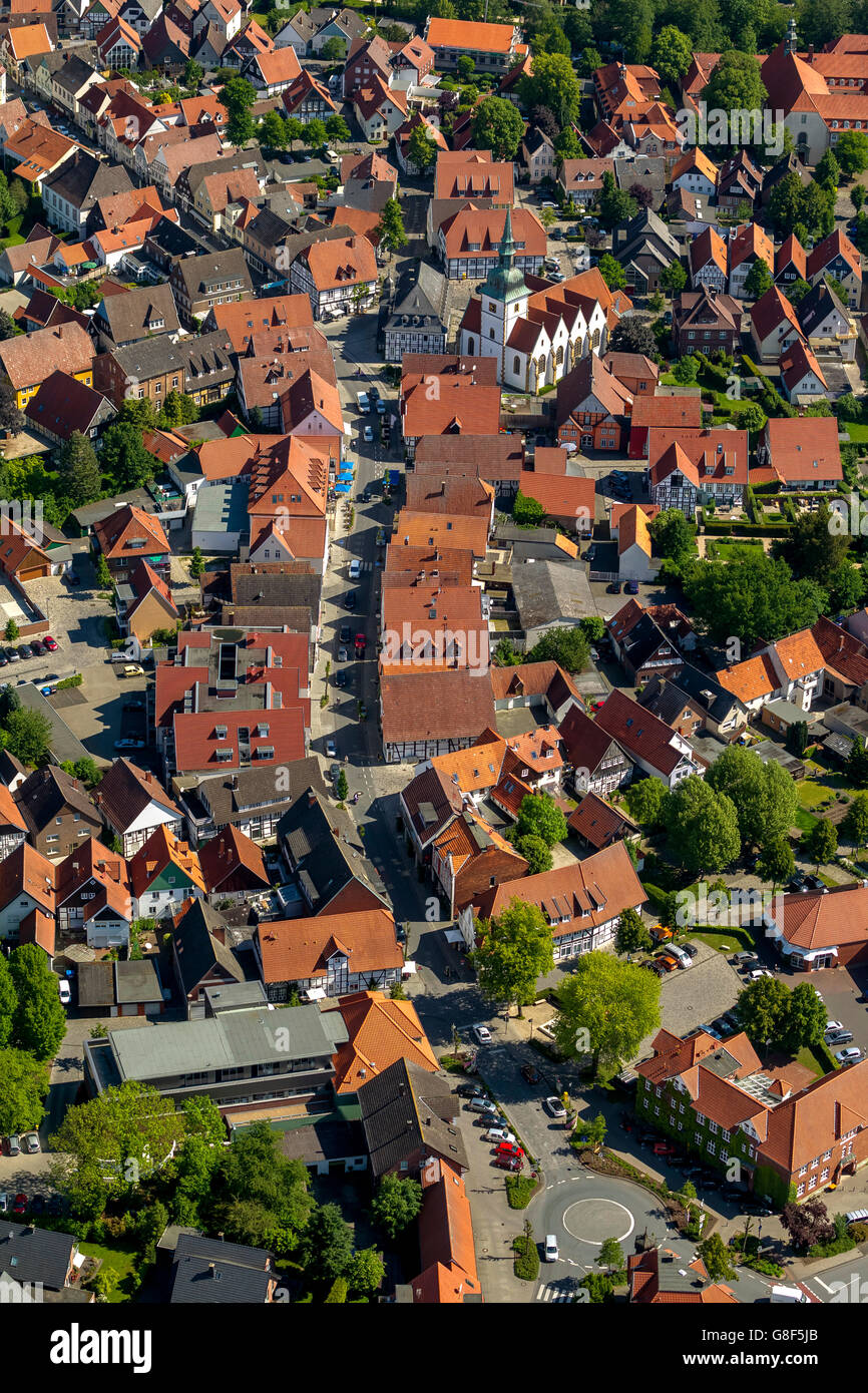 Aerial view, South Gate House Riet Street, Rietberg, East Westphalia ...