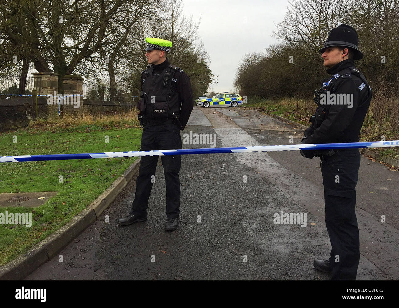 BEST QUALITY AVAILABLE The police cordon at Metal Bridge Cemetery in ...