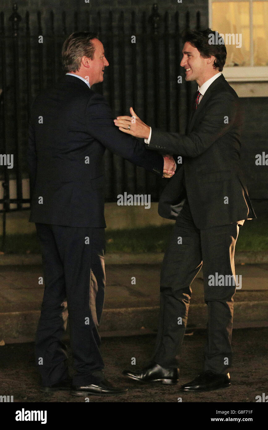 Justin Trudeau visit to the UK Stock Photo - Alamy