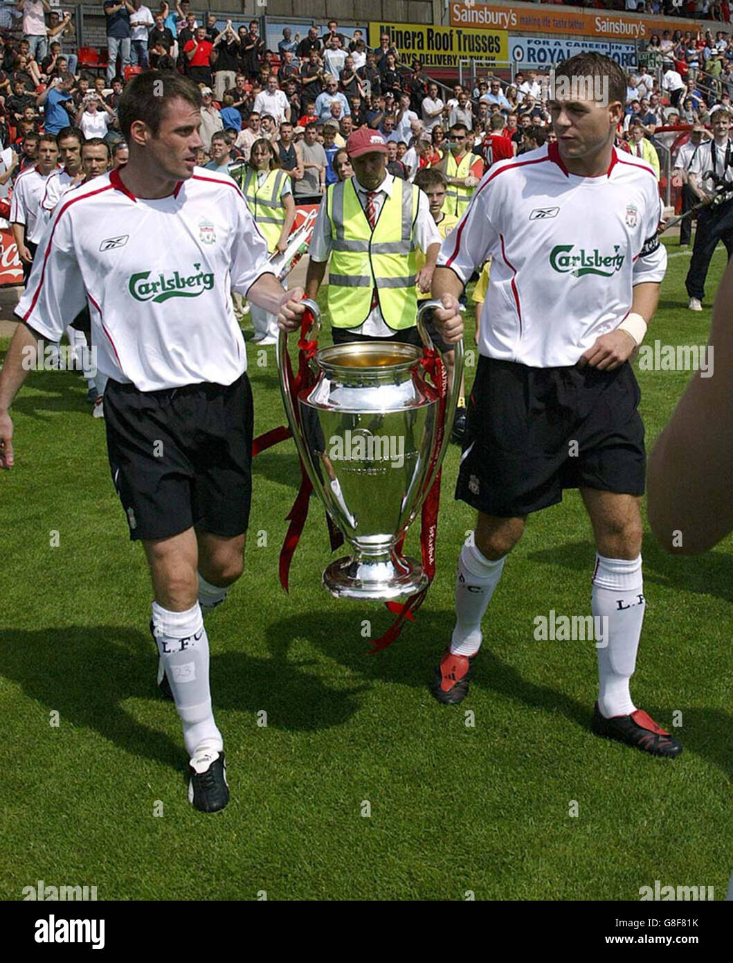 Soccer friendly wrexham liverpool racecourse hi-res stock photography ...