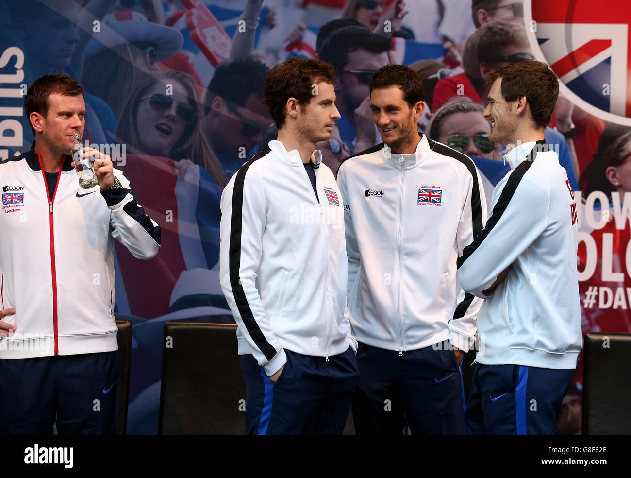 Great Britain's (left to right) captain Leon Smith with team member ...