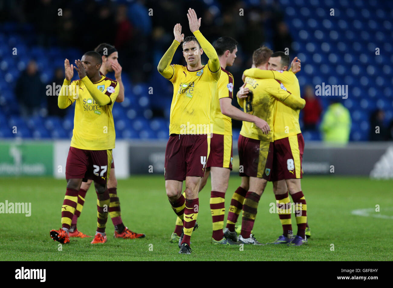 Burnley's Michael Duff applauds the fans at the final whistle Stock ...
