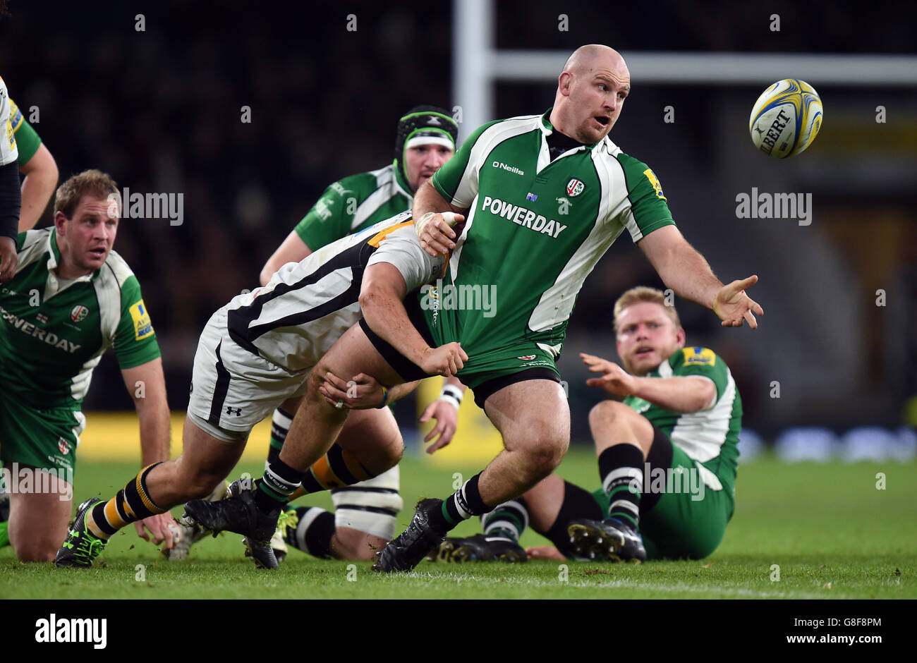 London Irish v Wasps - Aviva Premiership - Twickenham Stadium Stock ...