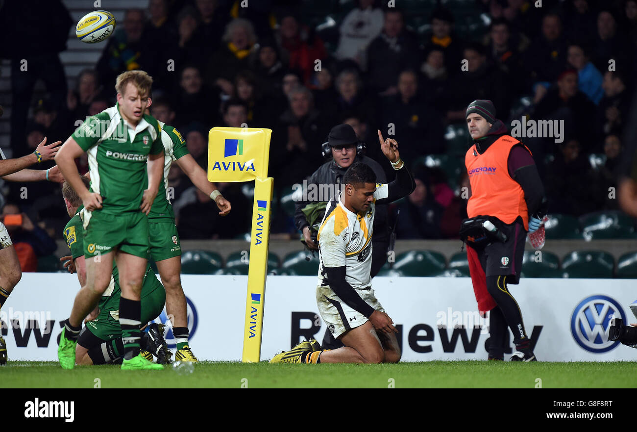 London Irish v Wasps - Aviva Premiership - Twickenham Stadium Stock ...