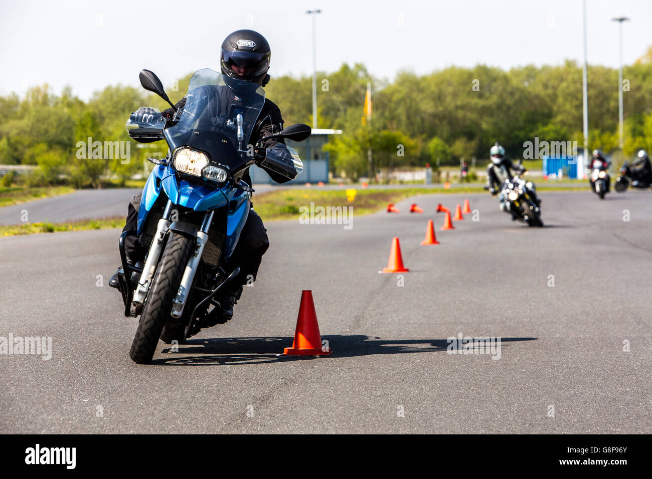 Driver safety training for motorbikes Stock Photo - Alamy
