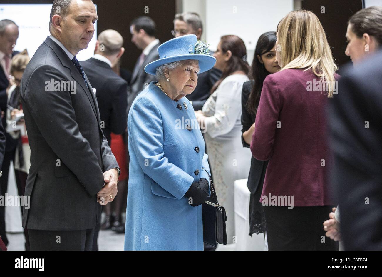 Queen Elizabeth II meets civil servants during a tour of the Home ...