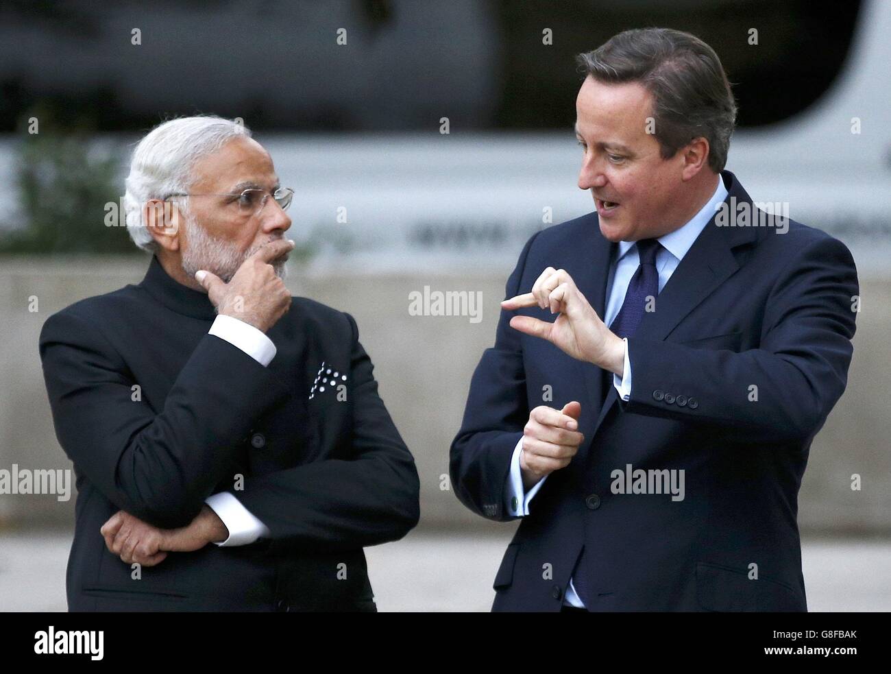 Prime Minister David Cameron and Indian Prime Minister Narendra Modi ...