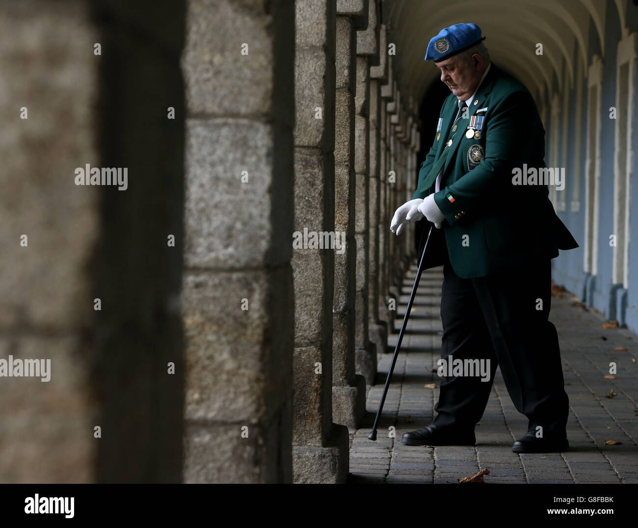 Joseph Brady of the A Company 36 Batallion, from Dublin, awaits the ...