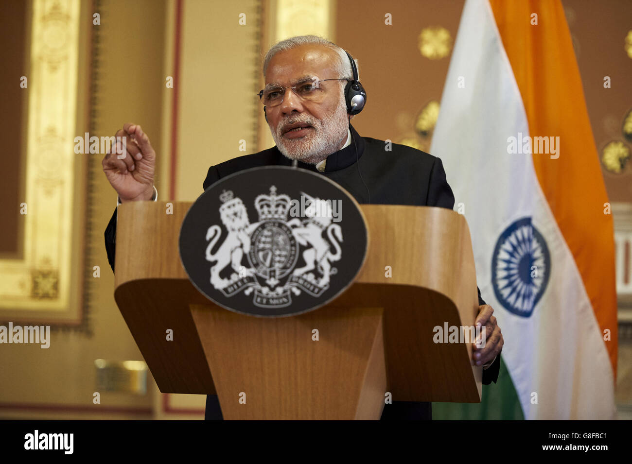 Indian Prime Minister Narendra Modi takes part in a joint press ...