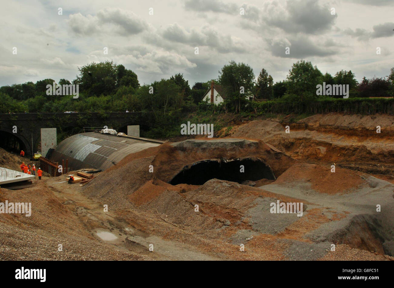 Rail Tunnel Collapse Stock Photo - Alamy