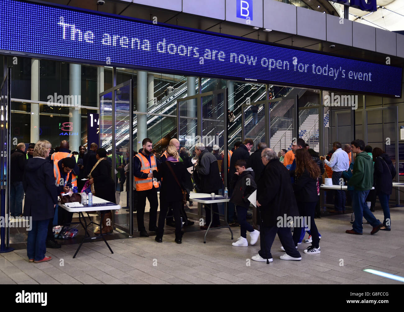 Extra security and bag checks during day one of the ATP World Tour ...