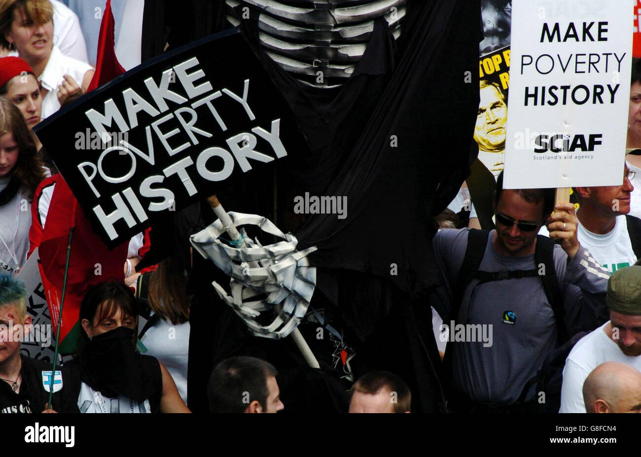 Make Poverty History March - Edinburgh Stock Photo - Alamy