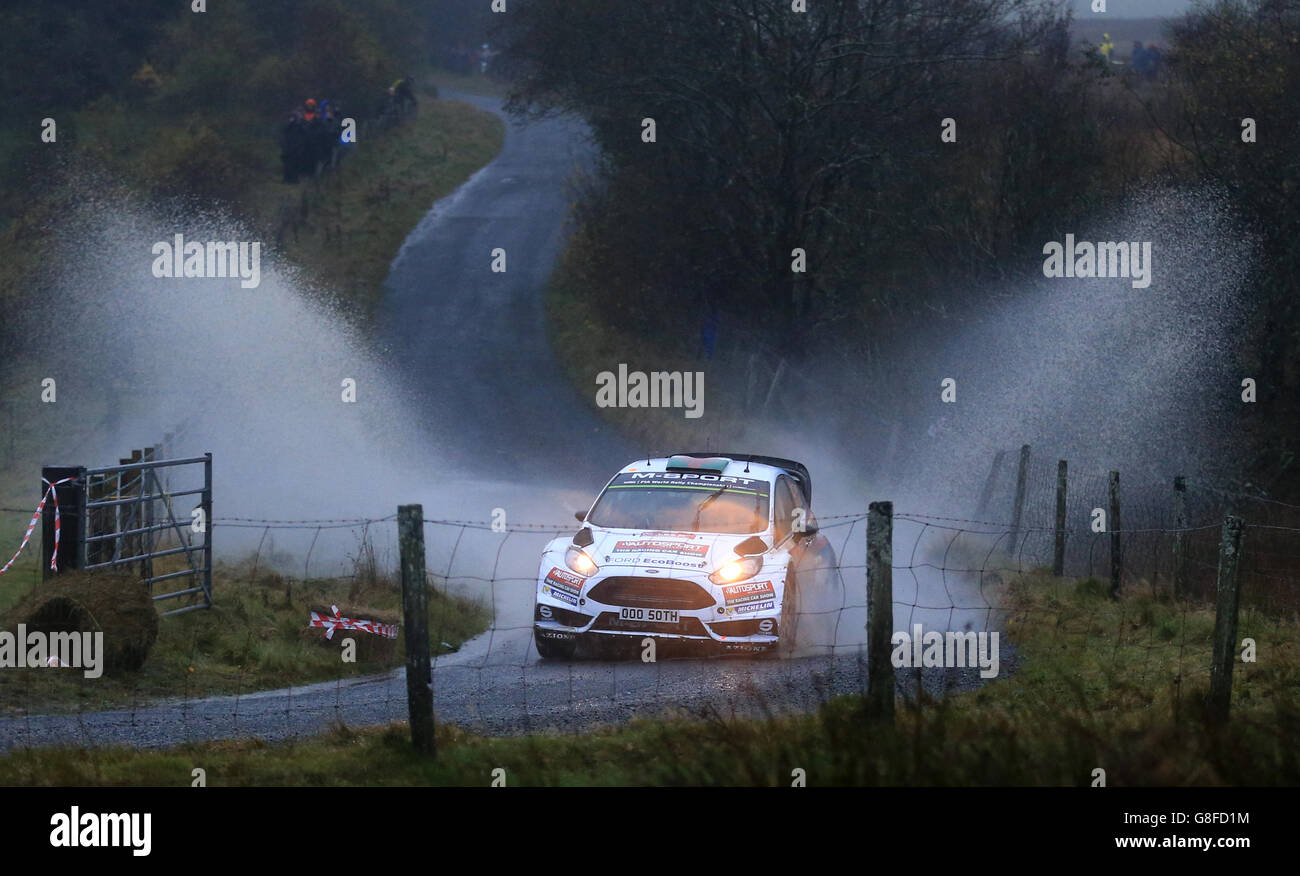 Sixh place in the Welsh Rally 2015 (GBR) Elfyn Evans and co driver ...