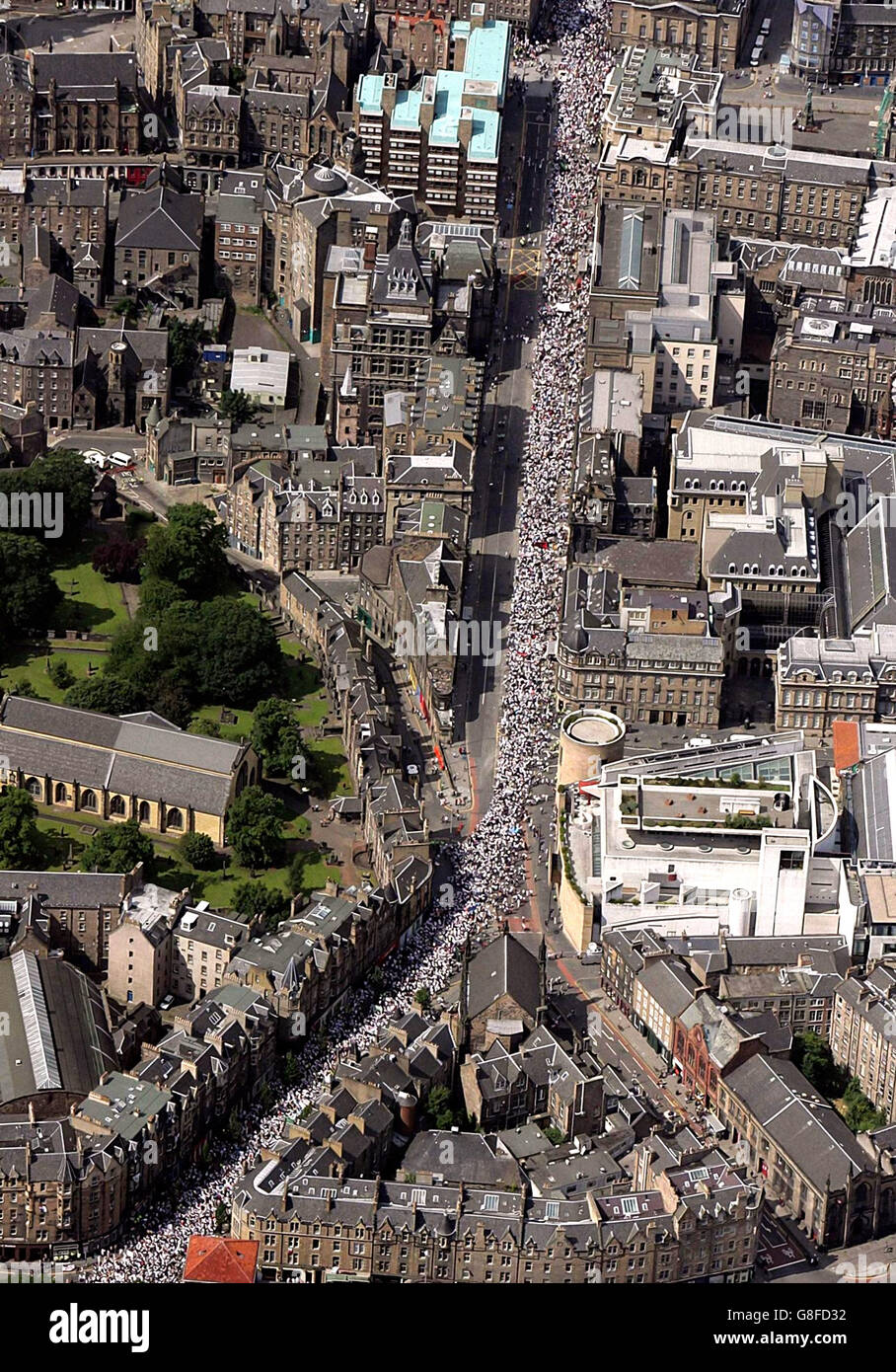 Make Poverty History March - Edinburgh Stock Photo - Alamy