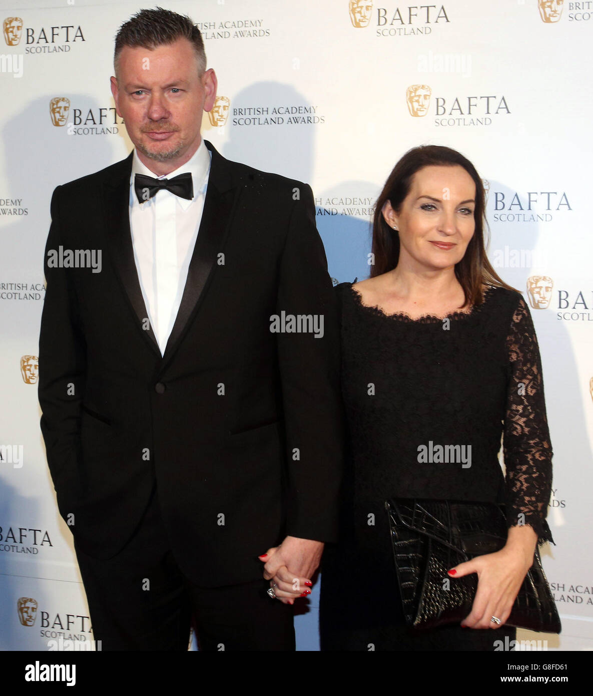 John Gordon Sinclair and Shauna McKeon arriving at the British Academy ...