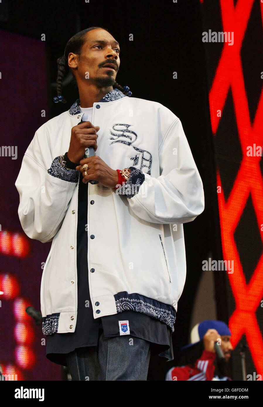 Live 8 Concert - Hyde Park. Snoop Dogg performing on stage Stock Photo ...