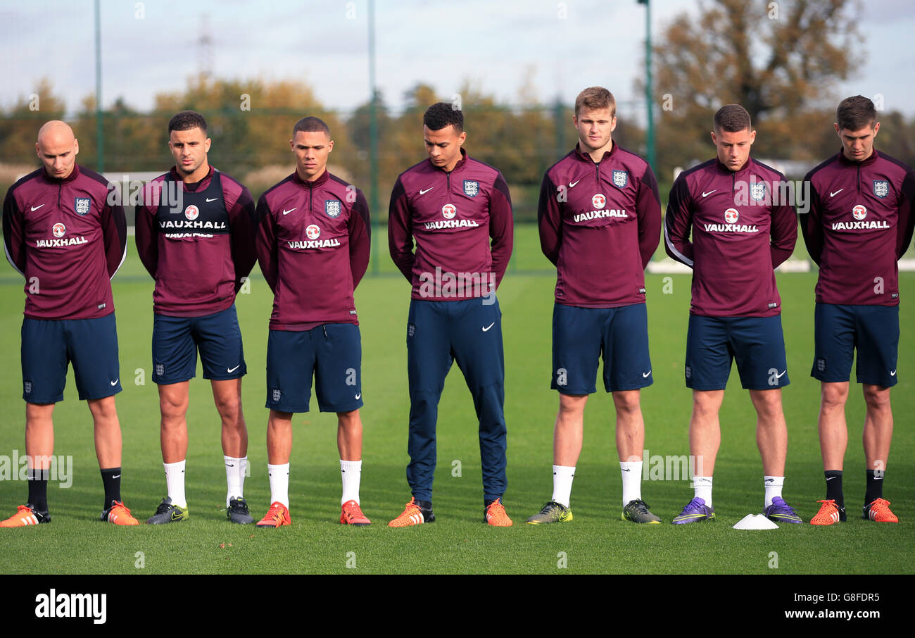 England (left-right) Jonjo Shelvey, Kyle Walker, Kieran Gibbs, Dele ...