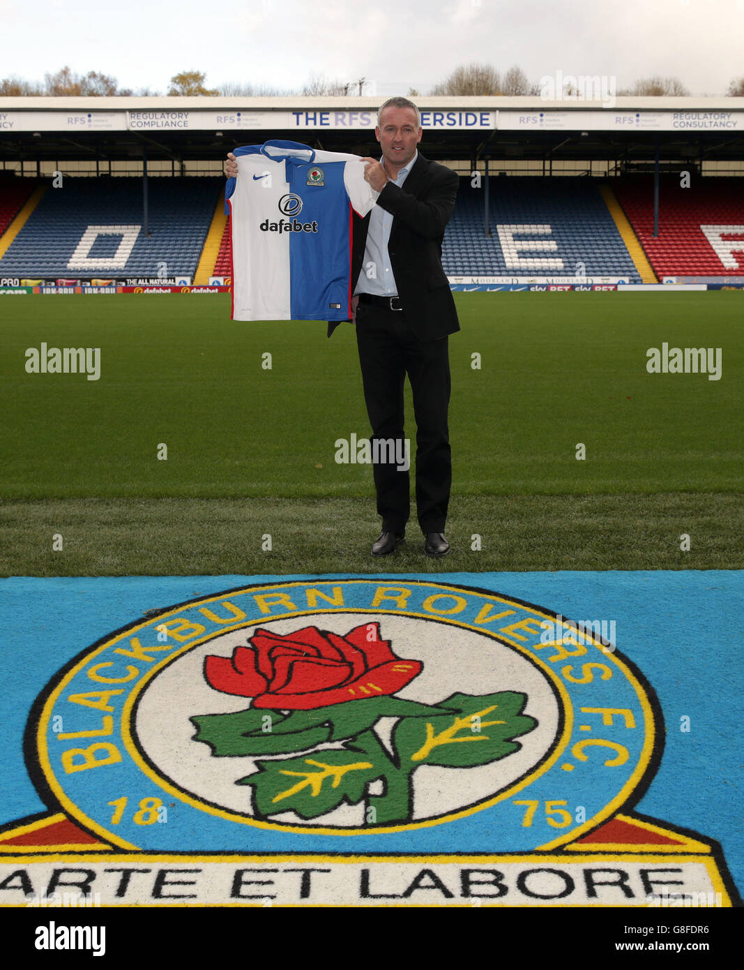 Blackburn Rovers' new manager Paul Lambert poses for a photo during a ...