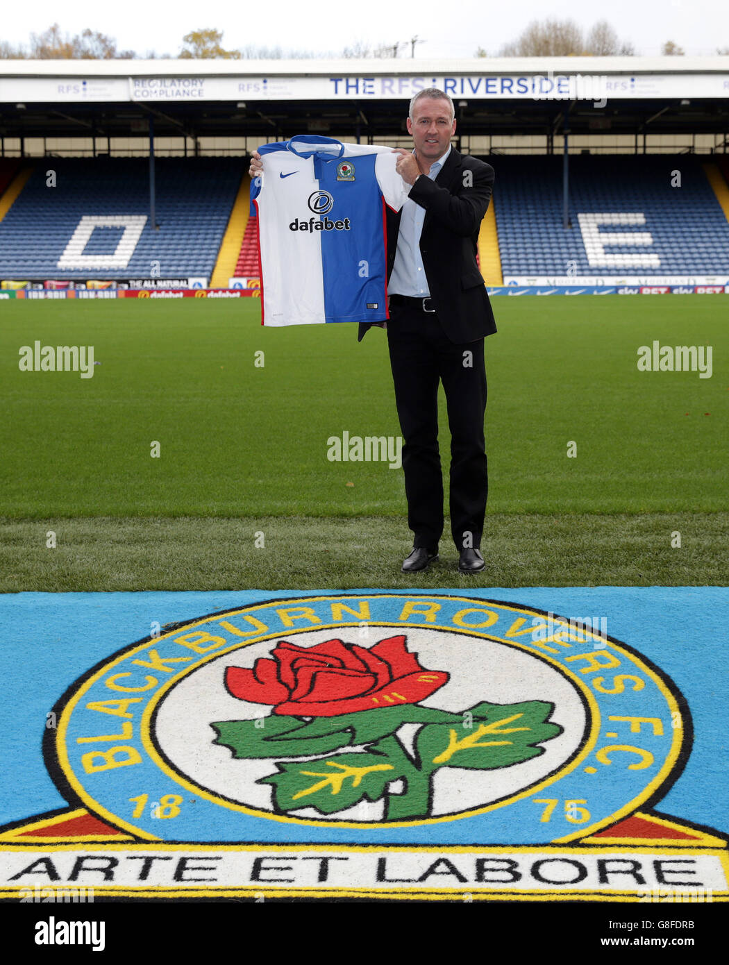 Blackburn Rovers' new manager Paul Lambert poses for a photo during a ...