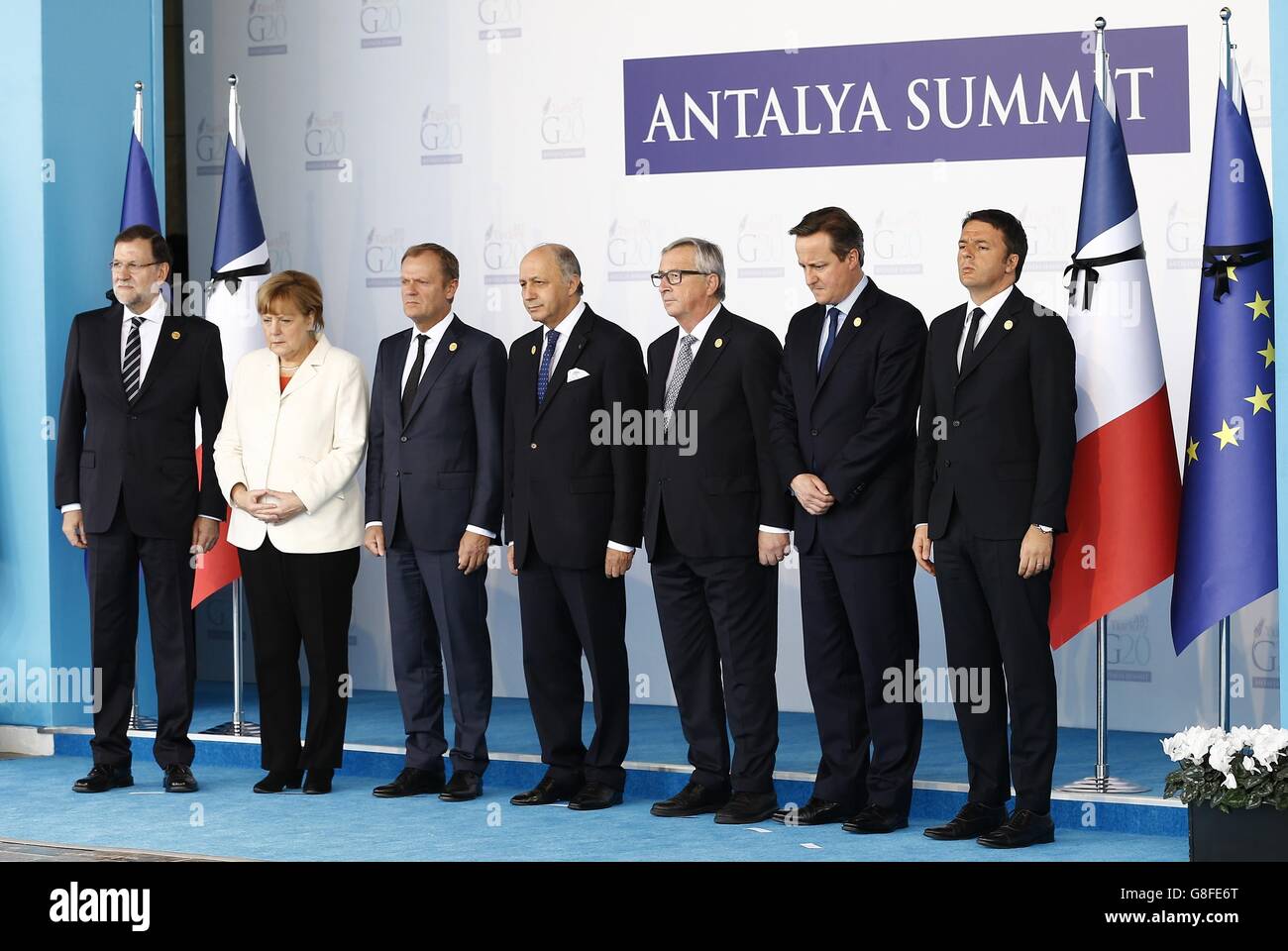 (left to right) Spanish Prime Minister Mariano Rajoy Brey, German ...