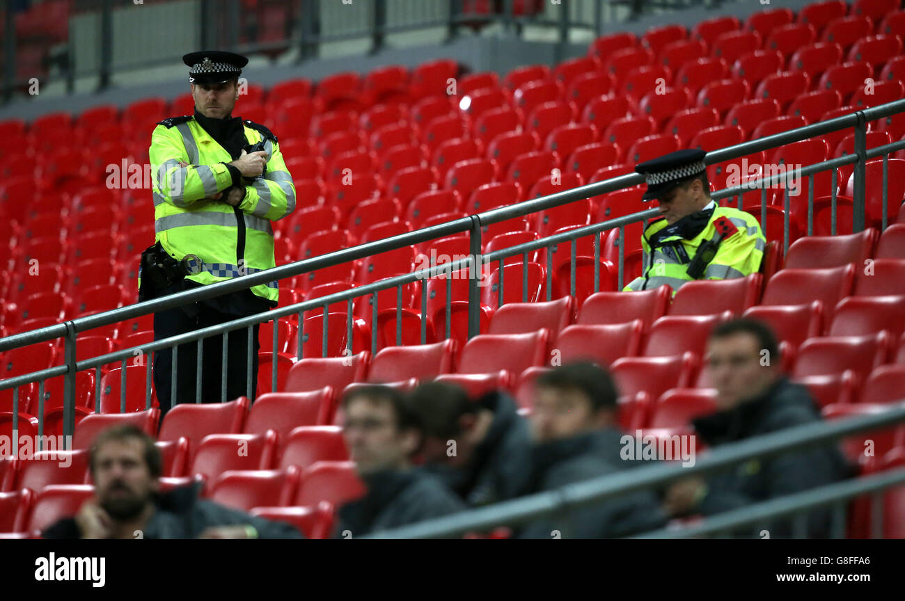 Police in the during training session at wembley stadium hi-res stock ...
