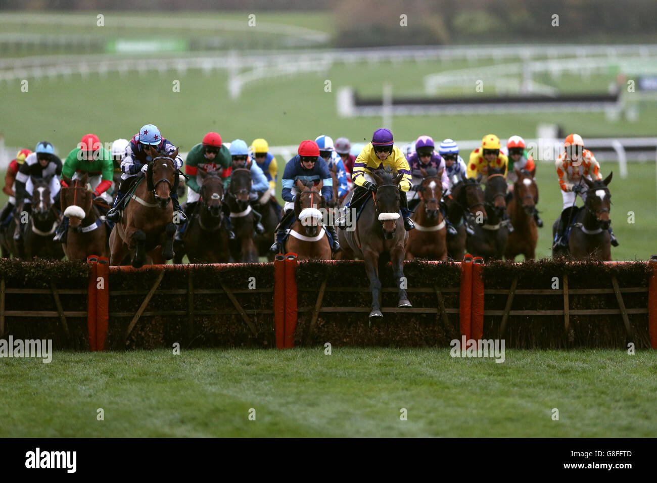 Jockey Shane Shortall on Definite Soldier leads the field during the ...