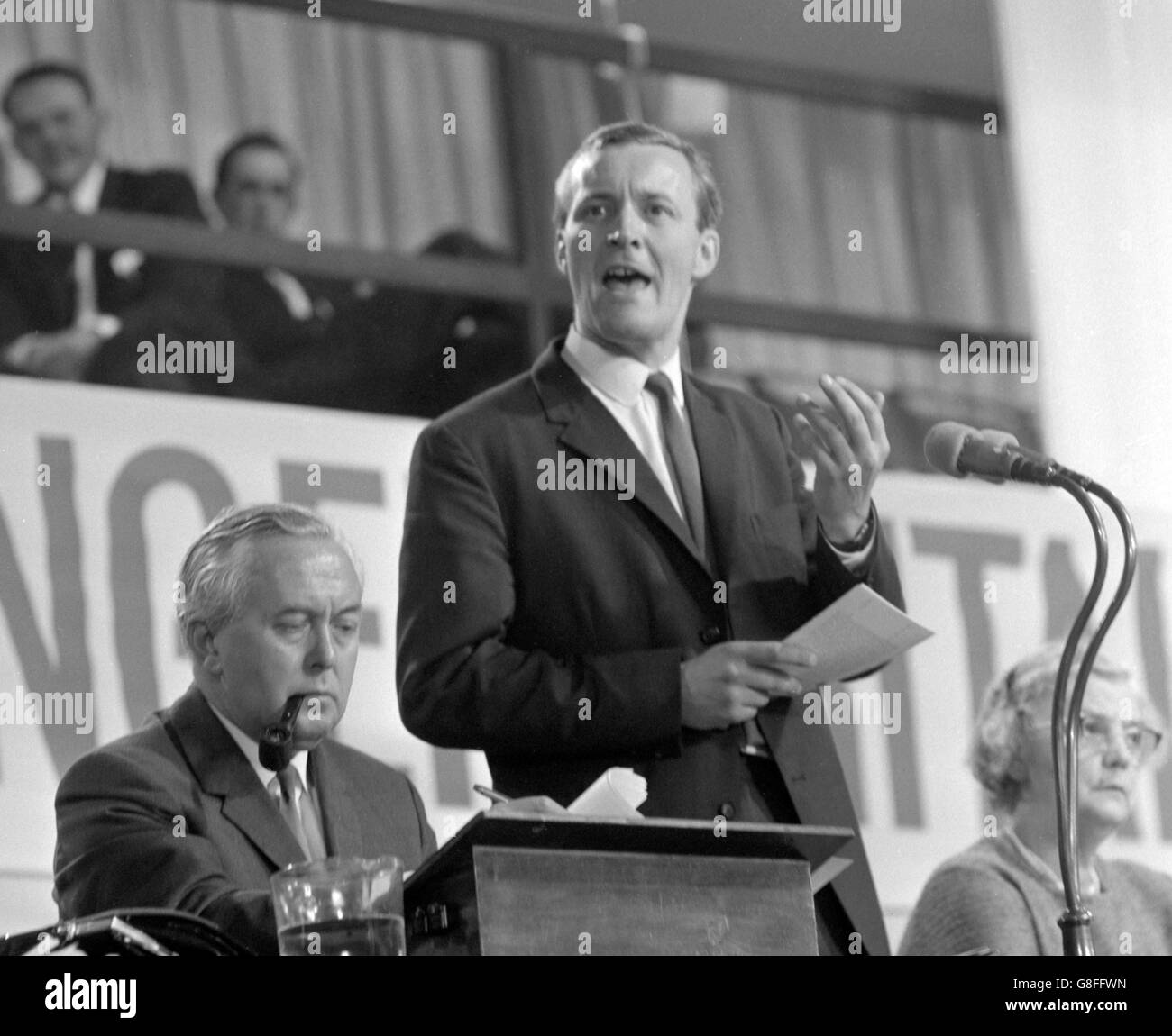 Labour Party Conference - Tony Benn - Brighton Stock Photo - Alamy