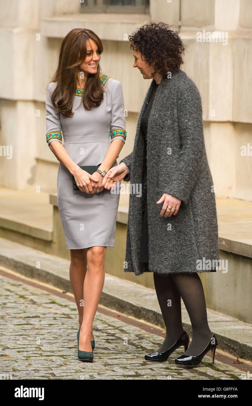 The Duchess of Cambridge (left) with Place2Be CEO Catherine Roche, as ...
