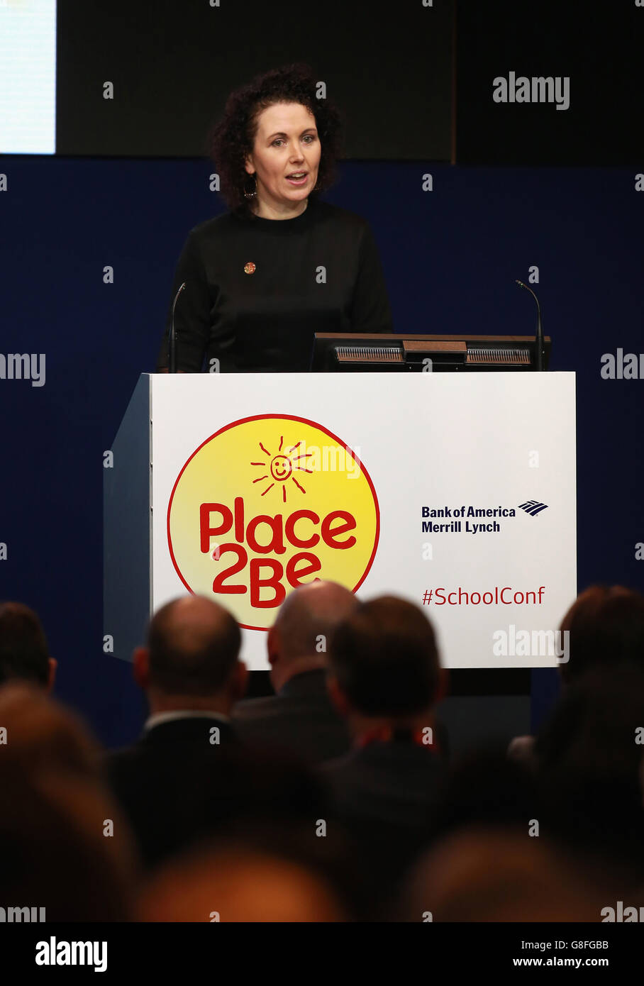 Place2Be CEO Catherine Roche delivers a speech during the Place2Be's ...