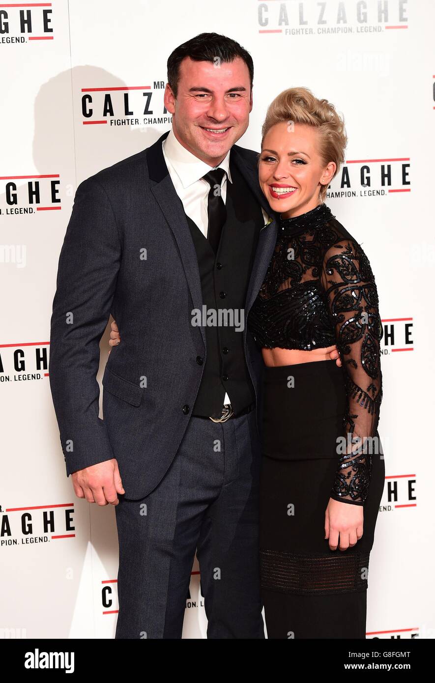 Joe Calzaghe and Lucy Griffiths attend the UK Gala screening of Mr ...