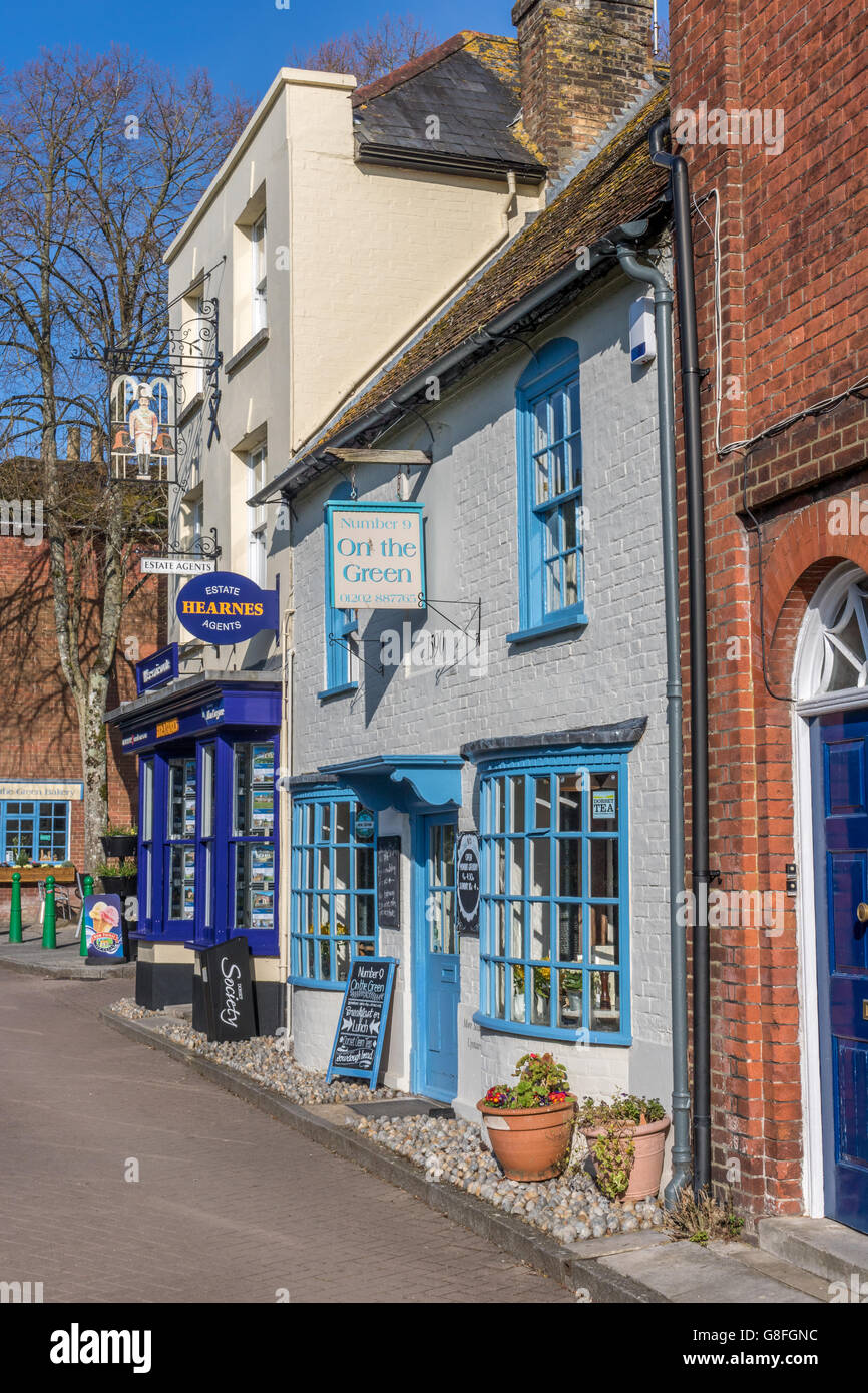 England Dorset Wimborne Old buildings in the streets around Wimborne ...