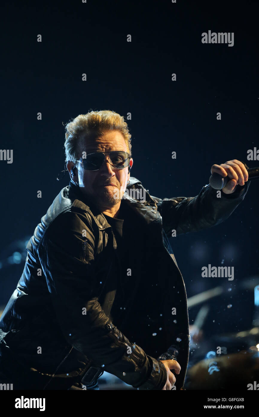 U2 live in Belfast Stock Photo - Alamy