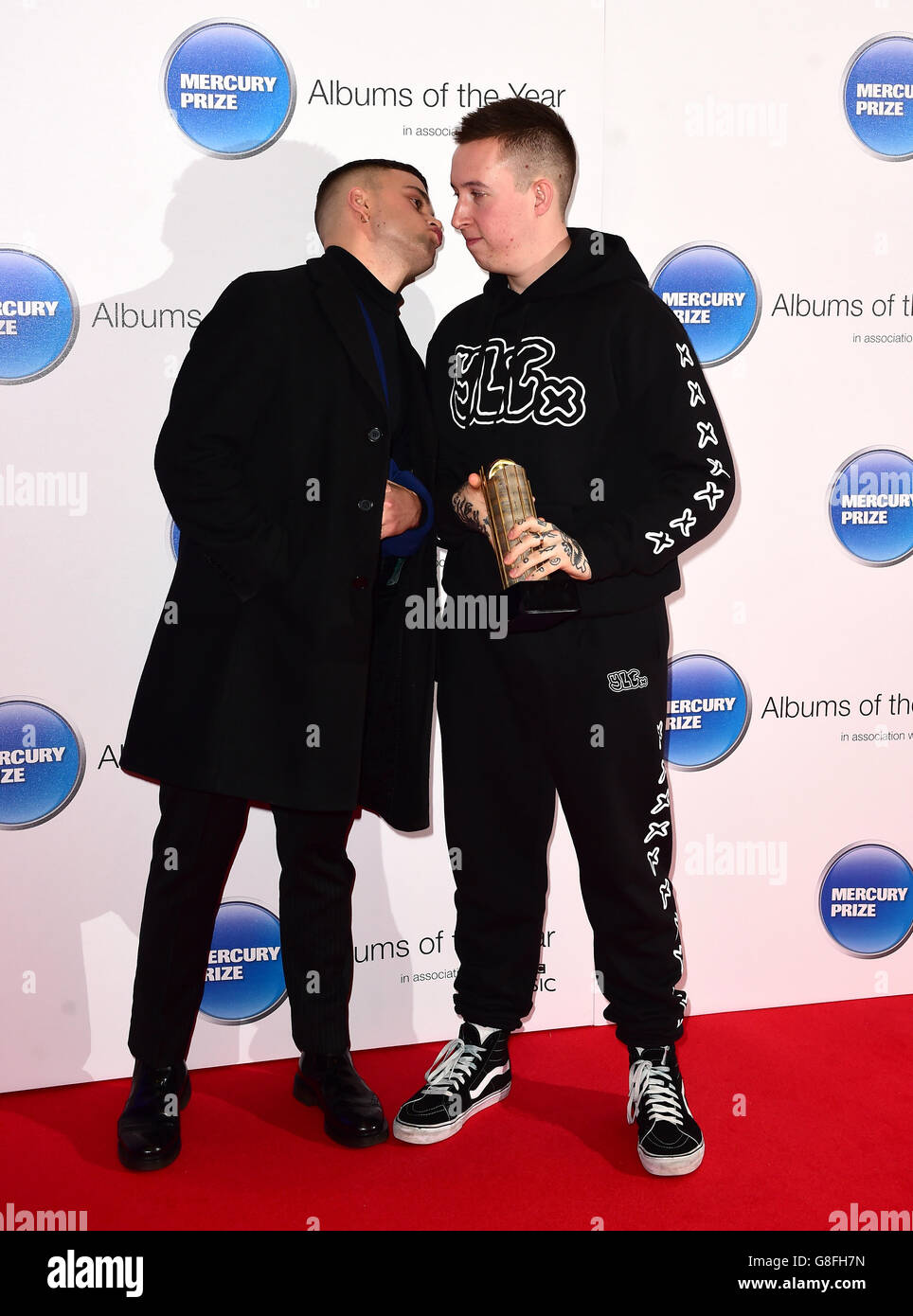 Nominees Laurie Vincent and Isaac Holman (left) of the Slaves attending ...