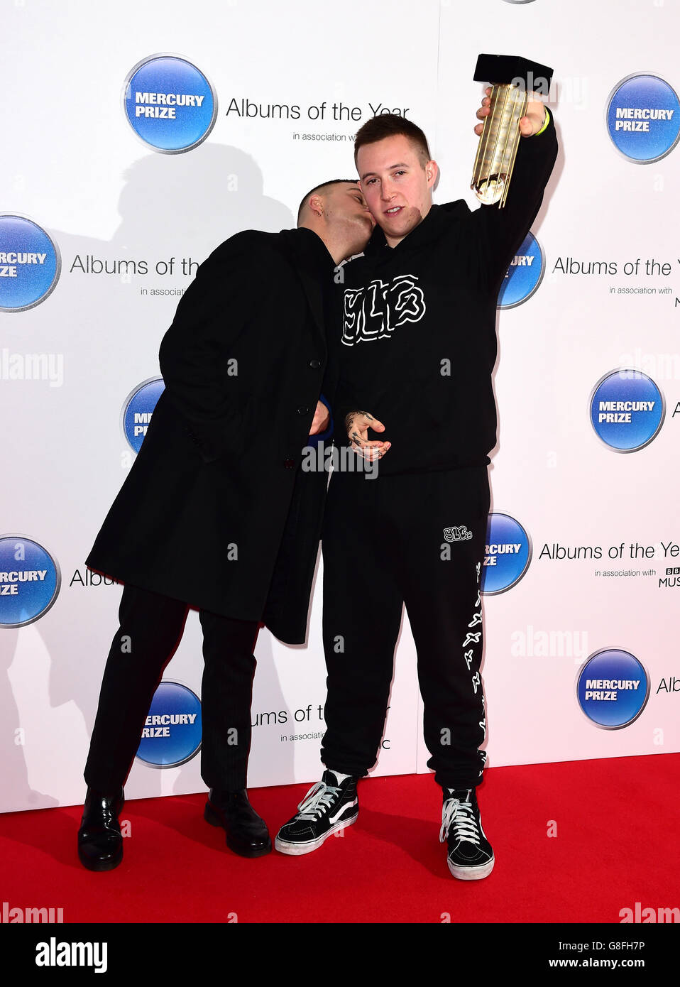 Nominees Laurie Vincent and Isaac Holman (left) of the Slaves attending ...