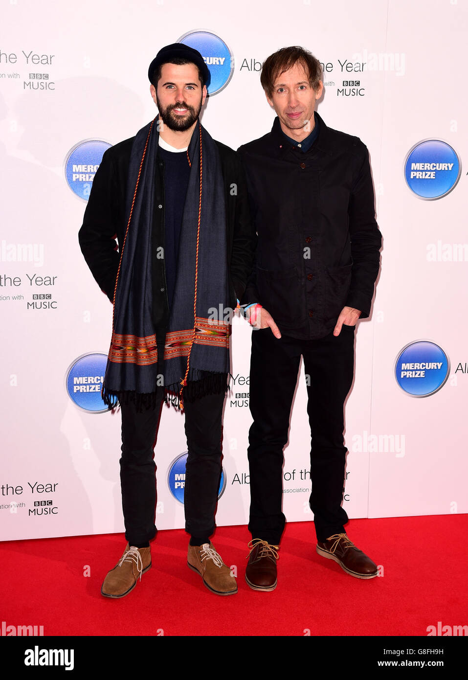 Judges Nick Luscombe (right) and Nick Mulvey attending the 2015 Mercury ...