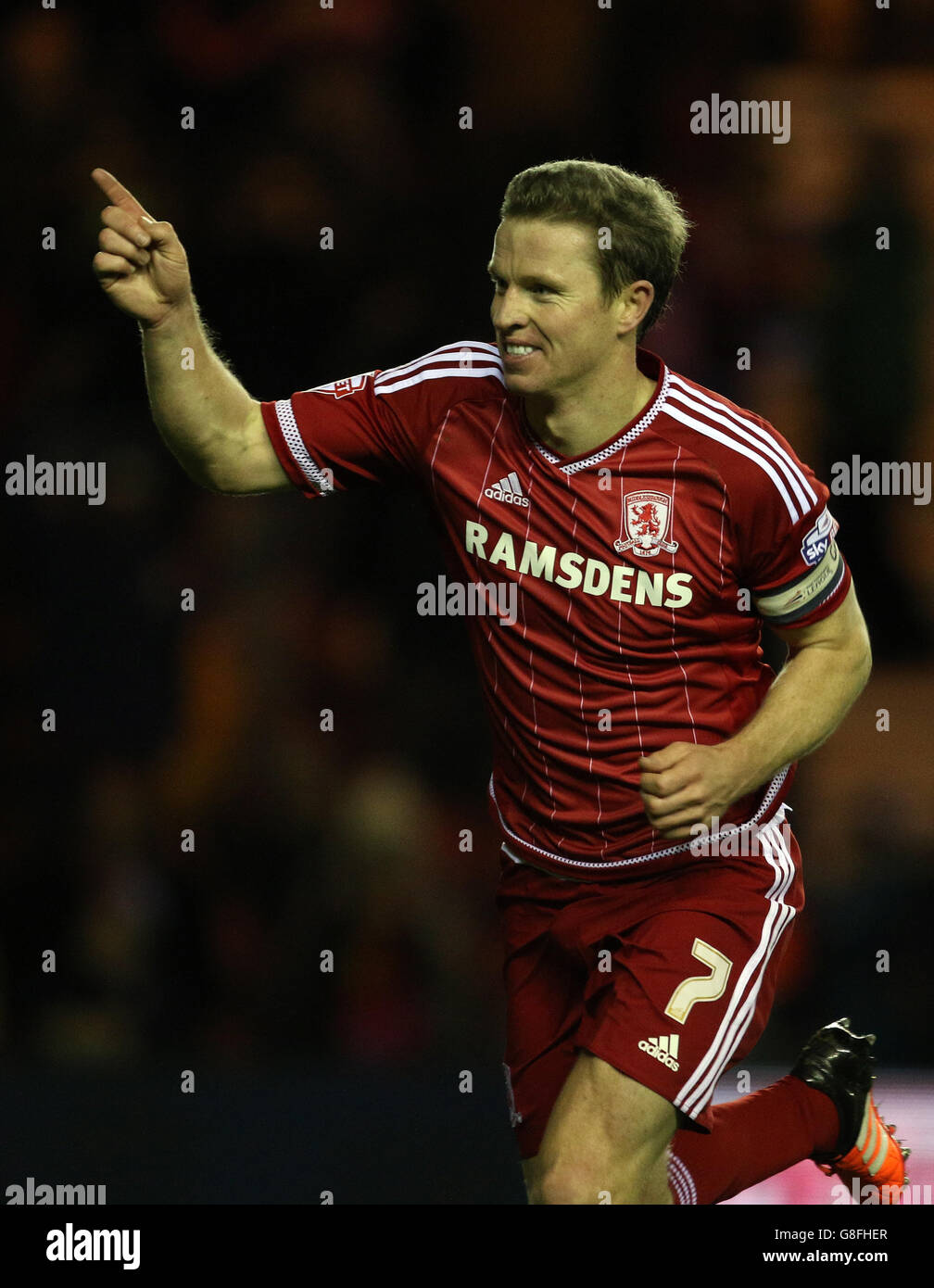 Middlesbrough's Grant Leadbitter celebrates his winning penalty during ...