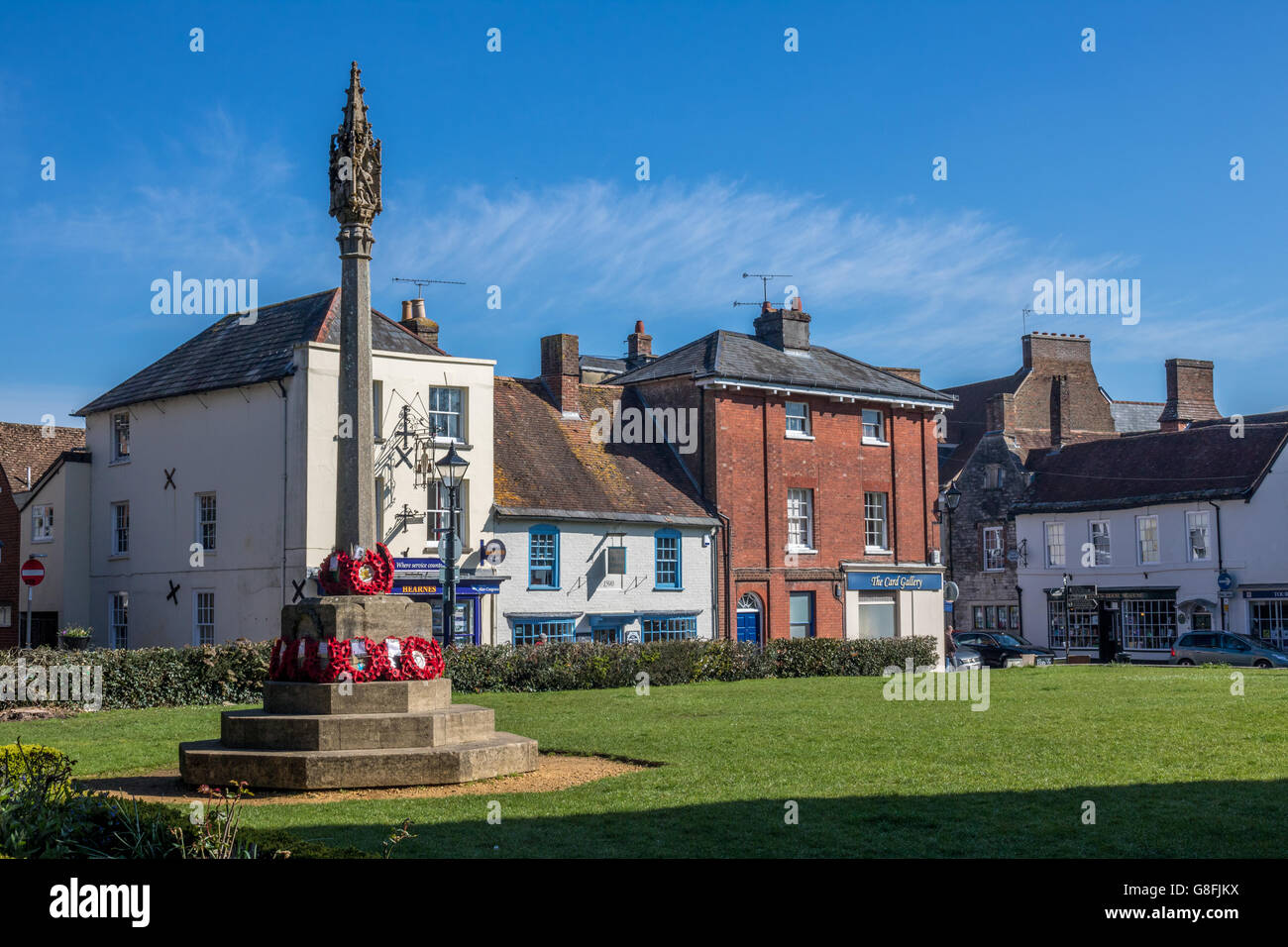England Dorset Wimborne Buildings in the streets around Wimborne ...