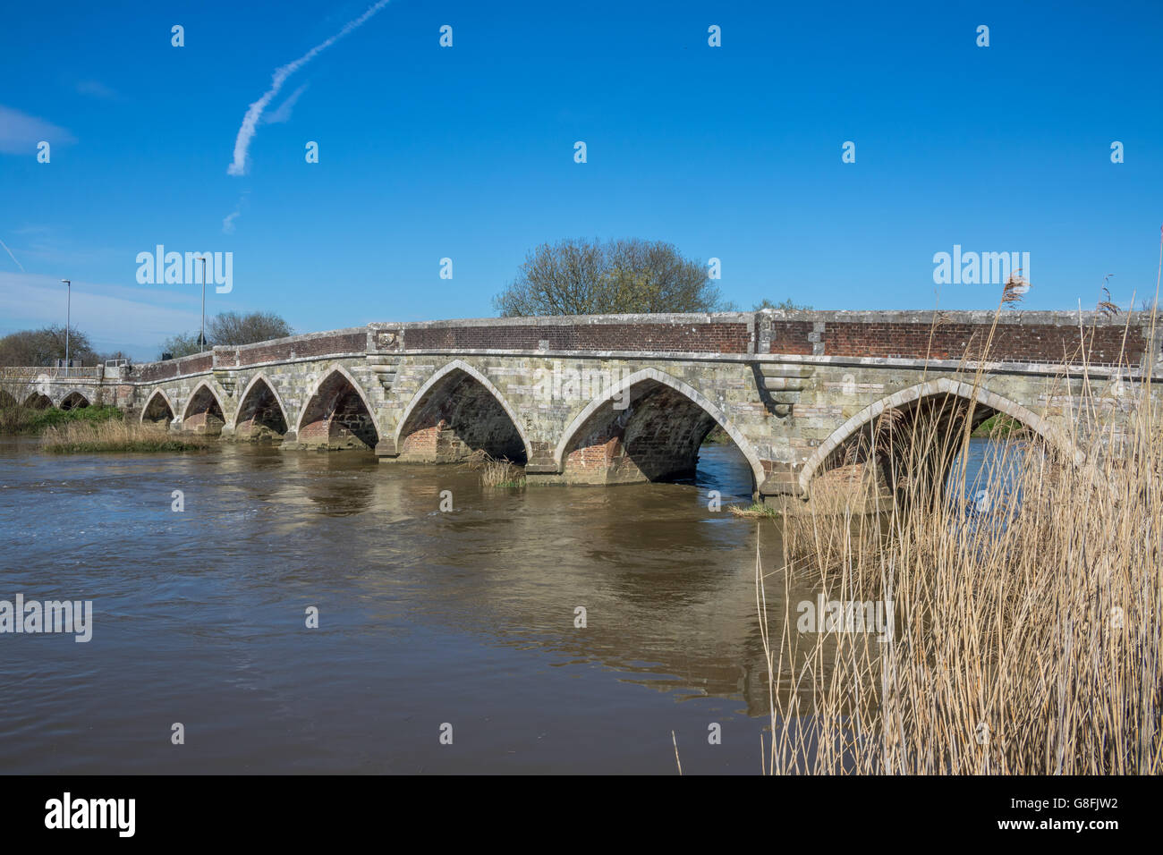 England Dorset Wimborne Bridge over the River Stour Adrian Baker Stock ...