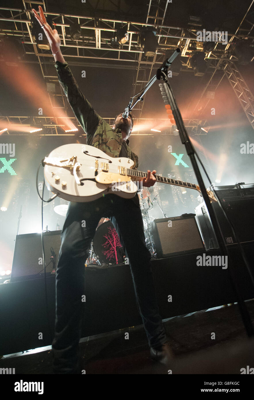 Liam Fray of The Courteeners performing live on stage at 02 Academy on ...
