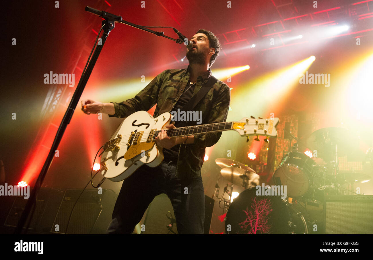Liam Fray of The Courteeners performing live on stage at 02 Academy on ...