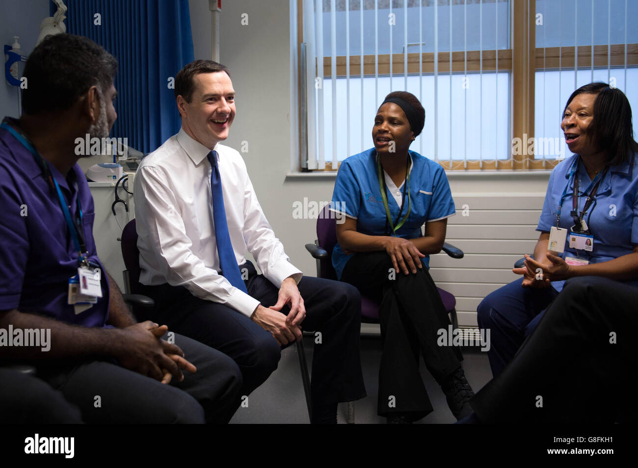 Chancellor George Osborne meets doctors and nurses at the Streatham ...