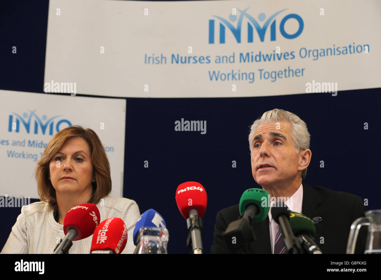 Irish Nurses and Midwives Organisation President Clair Mahon and ...